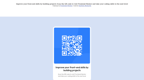 Frontend Mentor | Qr Code Component Challenge, used basic html and css coding challenge solution