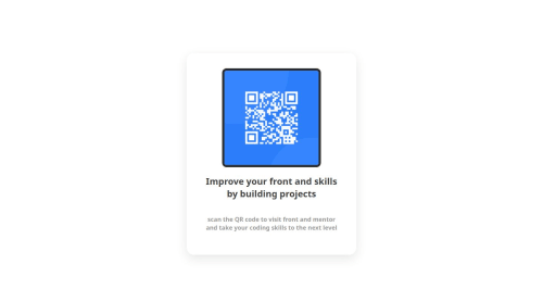 QR code page using HTML,CSS coding challenge solution