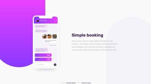 Animated chat app illustration. coding challenge solution | Frontend Mentor