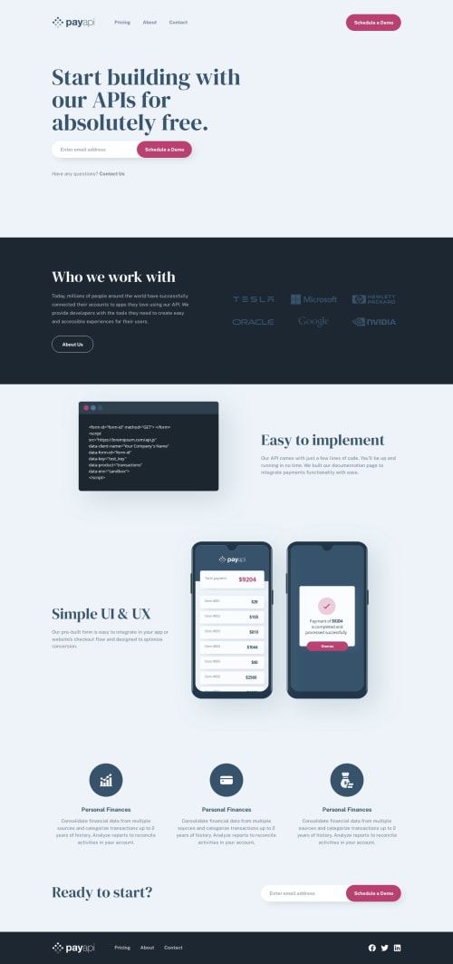 Frontend Mentor | payapi-multi-page coding challenge solution