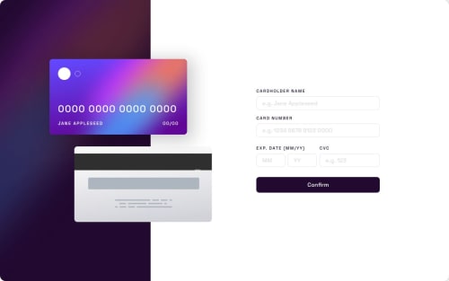 Interactive Card Details Form - HTML, Vanilla CSS & JS coding challenge ...