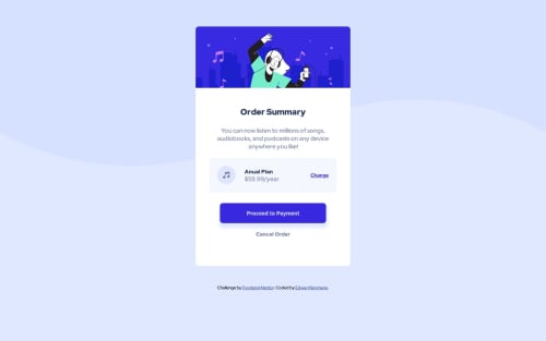 Frontend Mentor | Order summary component with HTML & CSS. coding ...