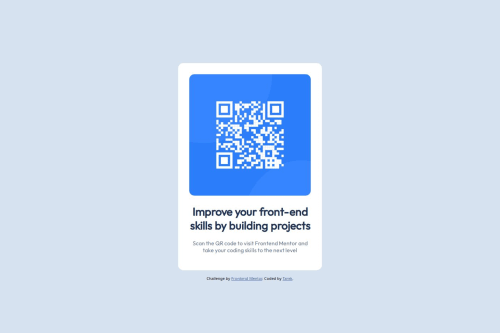 Frontend Mentor | Responsive QR code using CSS flex coding challenge solution