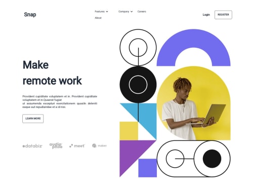 Frontend Mentor | Intro section with dropdown navigation coding challenge solution