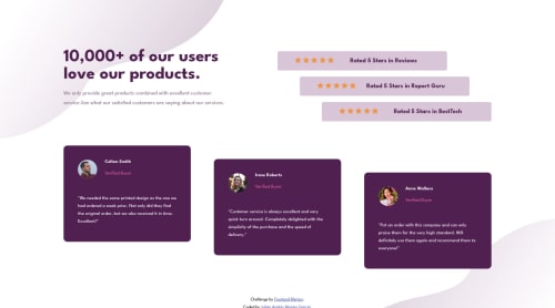 social proof section using html - css | grid - flex | responsive coding challenge solution ...