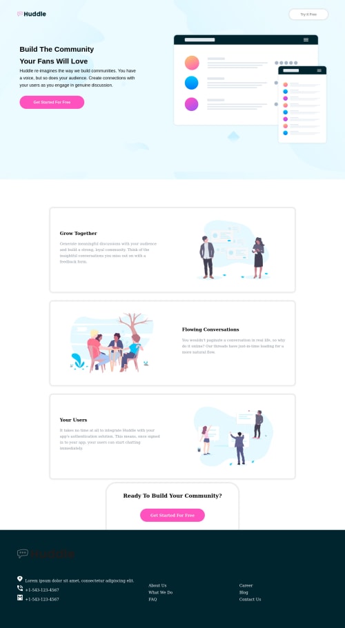 Frontend Mentor | Responisive page landing using flex-box coding challenge solution