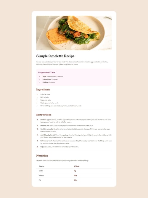 Frontend Mentor | Responsive recipe page using HTML and CSS coding challenge solution