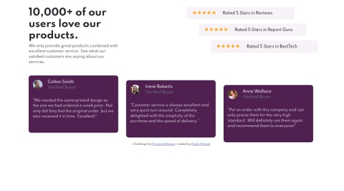 Social Proof Section Using HTML, CSS and Bootstrap 5.0 coding challenge solution | Frontend Mentor