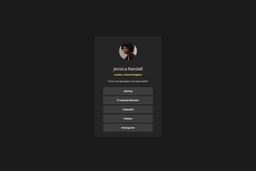 Frontend Mentor | Social Links Profile using Flexbox coding challenge solution
