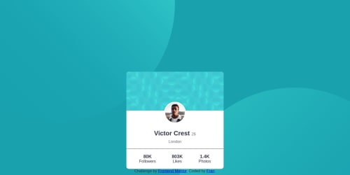 Frontend Mentor | Responsive Profile Card with HTML and CSS coding challenge solution