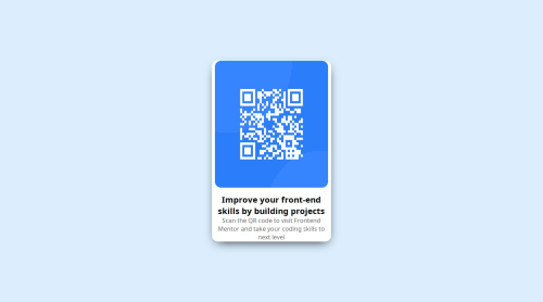 Frontend Mentor | QR Code card design using html css desktop design coding challenge solution