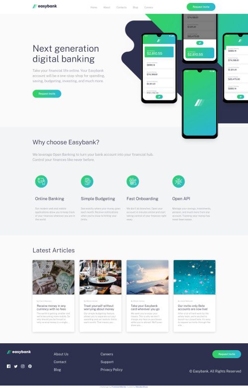 Responsive landing page using Html,css and js coding challenge solution | Frontend Mentor