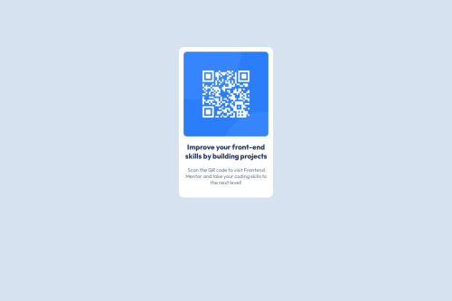 First challenge - qr code using HTML & CSS coding challenge solution