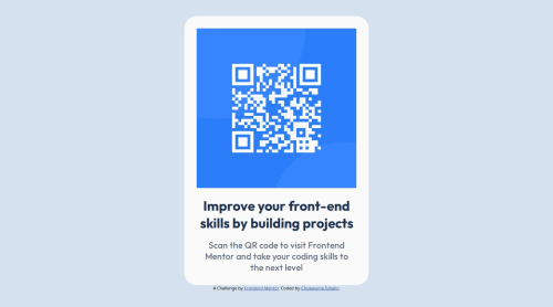 Responsive QR Code page coding challenge solution