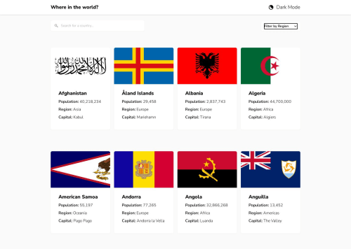 Frontend Mentor | MPA REST Countries API coding challenge solution