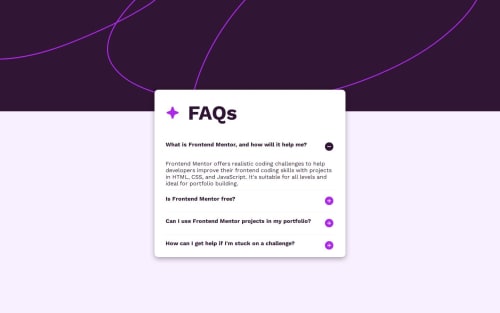 Frontend Mentor | Responsive FAQ Accordion Using HTML, CSS & JavaScript coding challenge solution