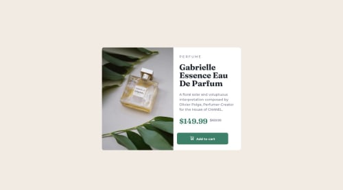 Product Card Component with CSS Grid and Flexbox coding challenge solution | Frontend Mentor