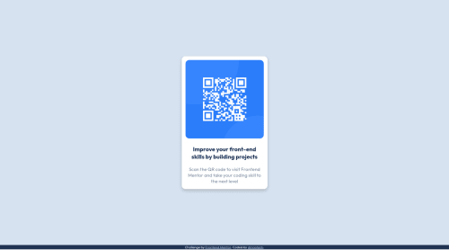 Frontend Mentor | QR Code card made with html and css flexbox coding ...