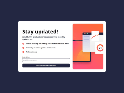 Frontend Mentor Newslettersignup Reactts Tailwindcss Mobilefirst