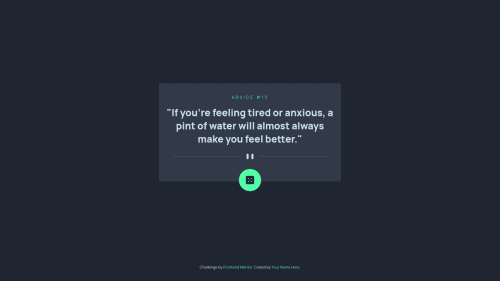 Frontend Mentor | Advice generator app challenge hub in VueJS 3 coding challenge solution