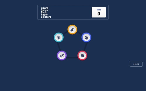 Frontend Mentor | Lizard, Spock, Rock, Paper, Scissors game coding challenge solution