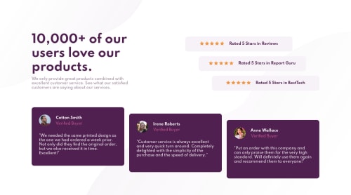 Responsive social proof with CSS grid and flexbox coding challenge solution