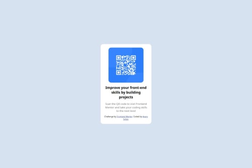QR code using CSS flexbox coding challenge solution | Frontend Mentor