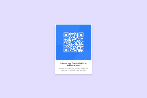 QR code component using HTML, CSS and Bootstrap coding challenge solution | Frontend Mentor