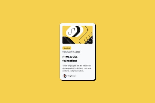 Frontend Mentor | Blog preview card challenge using html css (bootstrap) coding challenge solution