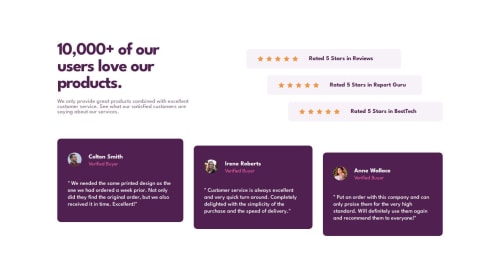 Frontend Mentor Responsive Social Proof Site Using Flex Coding