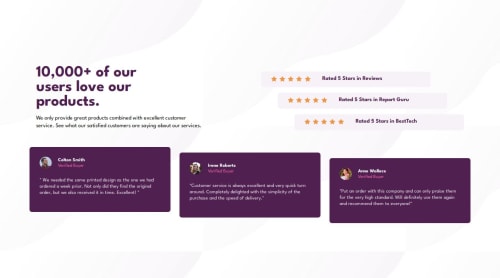 Frontend Mentor | Responsive social proof section page coding challenge solution