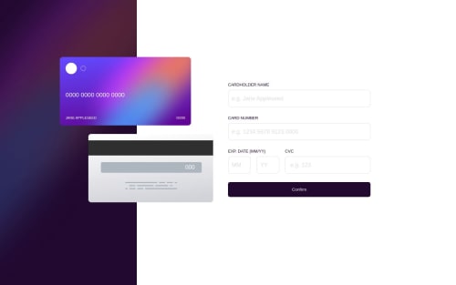Frontend Mentor | Interactive card details form coding challenge solution Frontend Mentor | Interactive card details form coding challenge solution