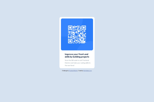 CSS, HTML QR code solution coding challenge solution | Frontend Mentor