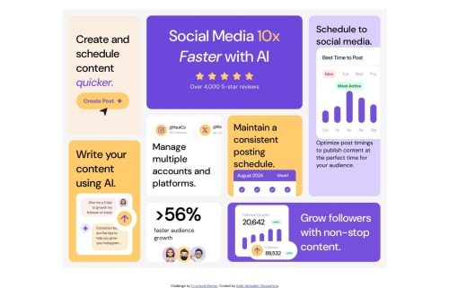 Responsive landing page using CSS grid and flex. coding challenge ...