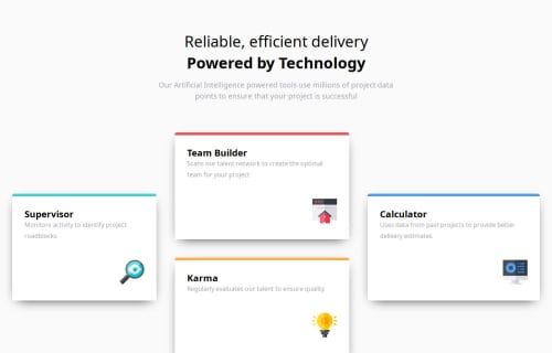 Four card feature section using CSS Flex coding challenge solution ...