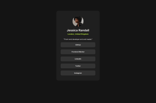 Social Media Links Page Using Media Queries and Flexbox coding challenge solution | Frontend Mentor
