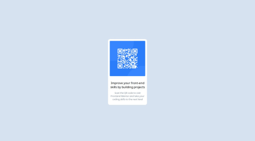 Responsive QR code image using CSS flexbox coding challenge solution | Frontend Mentor