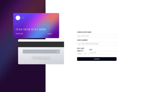 Frontend Mentor | Interactive card details form coding challenge solution