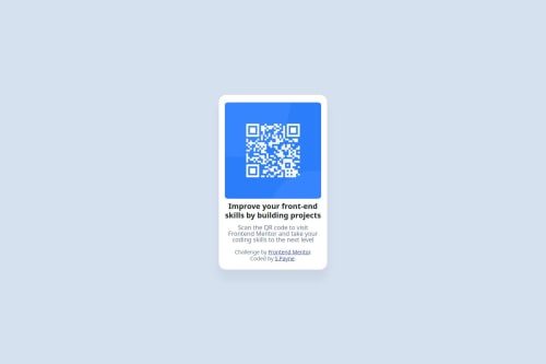 Frontend Mentor | QR Code using HTML, CSS, & Figma coding challenge solution