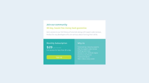 Responsive single price grid component using CSS Grid coding challenge solution | Frontend Mentor
