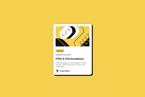 Frontend Mentor Blog Preview Card Using Flexbox Coding Challenge Solution 0689