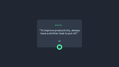 Frontend Mentor | Advice generator app using Next js and Tailwind coding challenge solution