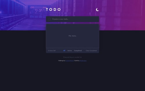 Frontend Mentor Drag And Drop Todo App Using React Coding Challenge Solution