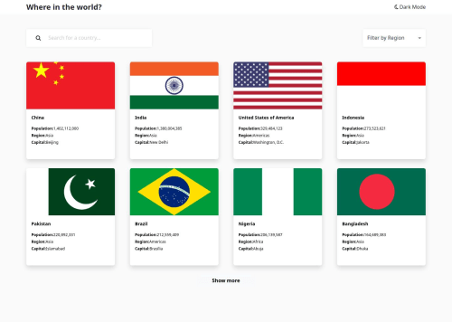 Countries API, ReactJs and Bootstrap with Redux Toolkit coding challenge solution