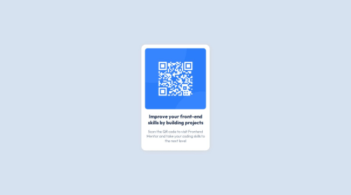 QR code component using HTML/CSS coding challenge solution | Frontend Mentor