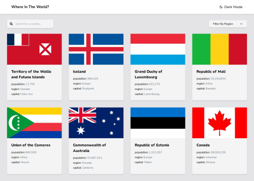 REST Countries API (Typescript / Next Js / Tailwind-css) coding challenge solution | Frontend Mentor