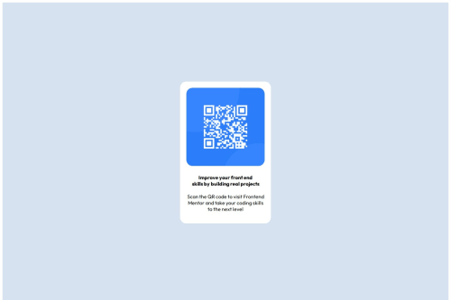 Frontend Mentor | Responsive qr code component using html and css coding challenge solution