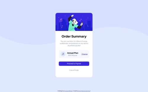 Frontend Mentor Fem Order Submit Components Using Html Css Coding Challenge Solution
