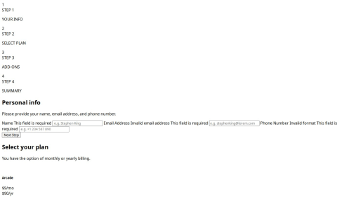 Frontend Mentor | Multi-Step-Form Builder coding challenge solution