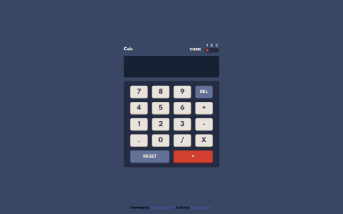 Frontend Mentor | Multithemed Calculator using HTML,CSS,JS coding challenge solution
